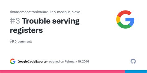 Trouble Serving Registers · Issue 3 · Ricardomecatronicaarduino Modbus Slave · Github