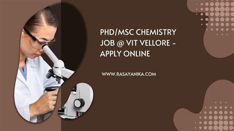 Phdmsc Chemistry Job Vit Vellore Apply Online