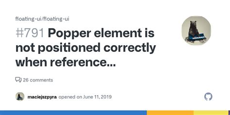 Popper Element Is Not Positioned Correctly When Reference Elements Is