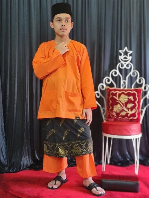 Baju Melayu Teluk Belanga Asli Tulang Belut Binmansor Johor Asli Klasik Mens Fashion Muslim