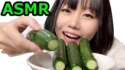 【asmr】cucumber Eating Sounds No Talking Youtube