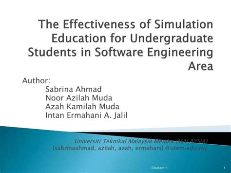 PPT The Effectiveness Of Simulation Education For Undergraduate Babes In Software