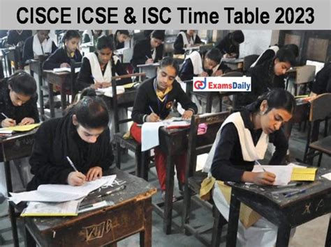 Cisce Icse And Isc Time Table 2023 Out Download Class 10 And 12 Exam Date