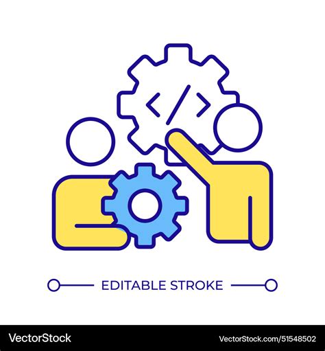 Open Source License Rgb Color Icon Royalty Free Vector Image