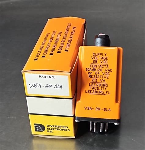 Diversified Electronics Vba 28 Dla Time Delay Relay Loc3d 9 Palmetto Automation Inc