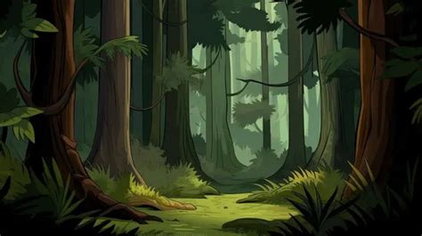 Beautiful Cartoon Forest Scene Animated Wallpaper Hd Background