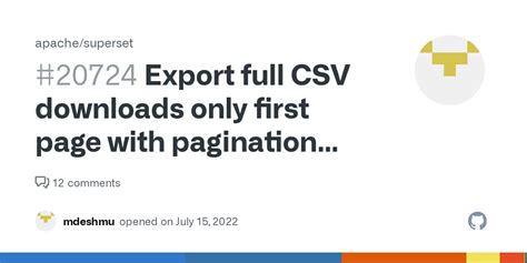 Export Full Csv Downloads Only First Page With Pagination Enabled On Table Chart · Issue 20724