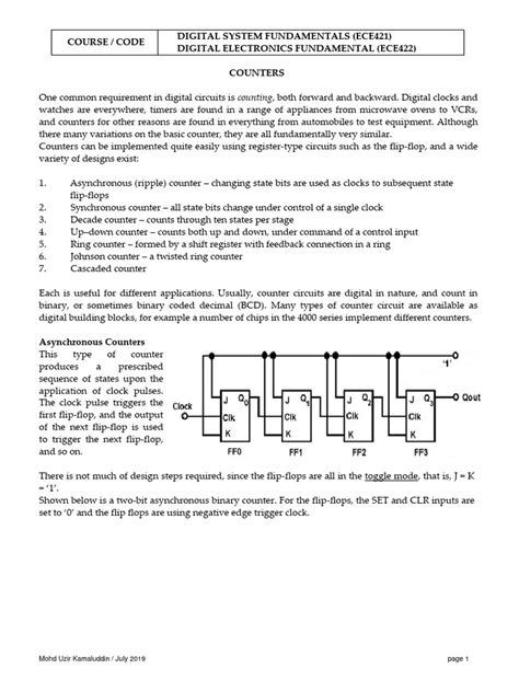 Counters Pdf Electrical Engineering Computer Engineering