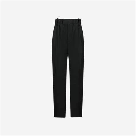 W 보테가 베네타 라이트 울 와이드 레그 팬츠 블랙 Bottega Veneta Kream