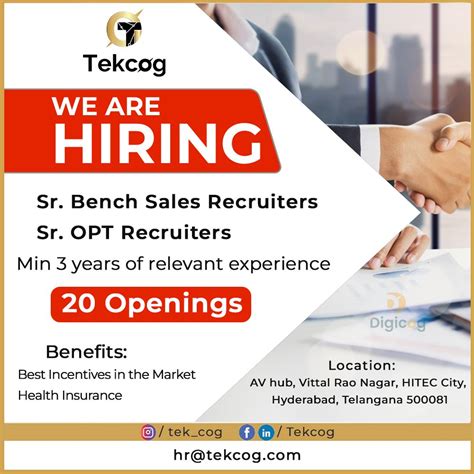 Tekcog On Linkedin Tekcog Digicog Hyderabad Jobsathyderabad Employeebenefits…