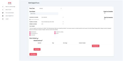 Setting Up A Basic Question On A Digital Form Tracktreads Knowledge Base
