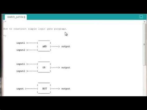 Arduino Programming Tutorials Introduction Simple Logic Gate Programs YouTube