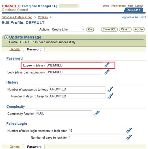 Hostile Coding Oracle Database Change Password Expiration