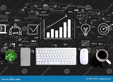 Marketing Concept With A Computer Keyboard Stock Illustration