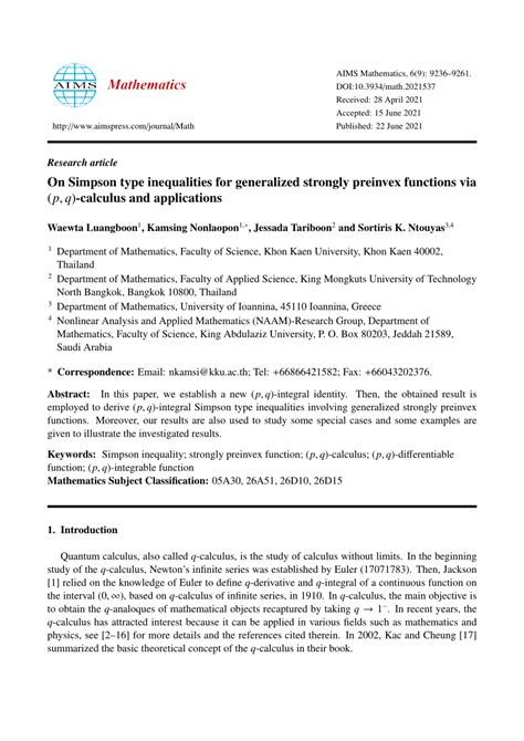 Pdf On Simpson Type Inequalities For Generalized Strongly Preinvex
