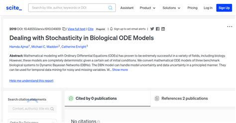 Dealing With Stochasticity In Biological Ode Models