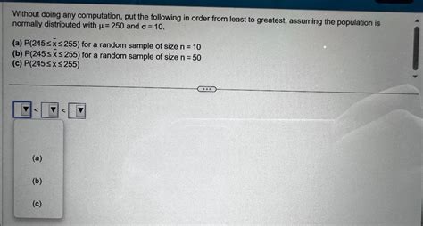 Solved Without Doing Any Computation Put The Following In