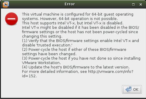 Binary Translation Incompatible With Long Mode In VMware FIX