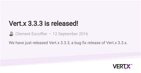 vert x 3 3 3 is released blog eclipse vert x