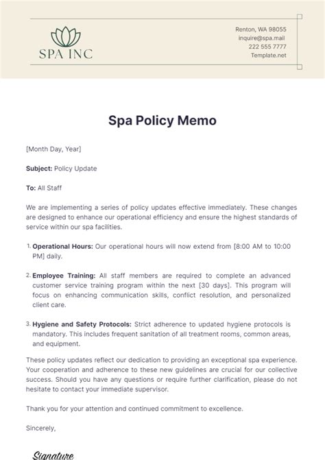Free Policy Memo Templates To Edit Online And Print