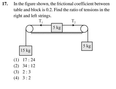 In The Figure Shown The Frictional Coefficient Between Table And Block I