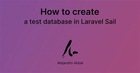 how to create a test database with laravel sail