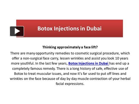 PPT Botox Injections Dubai PowerPoint Presentation Free To Download Id OTViN