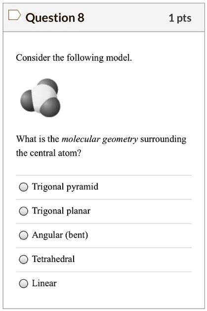 question 8 1 pts consider the following model what is the molecular