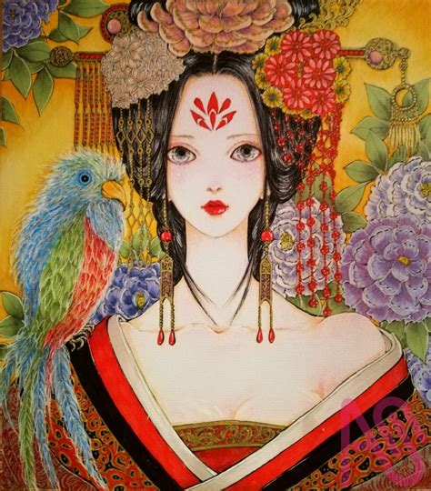 「羞花美人・楊貴妃」 Kika Illustrations Art Street