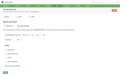 How To Configure Scheduled Activities Securden Unified Pam Administrator Guide