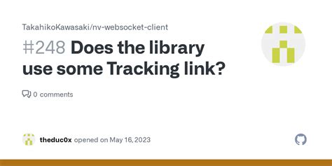 Does The Library Use Some Tracking Link · Issue 248
