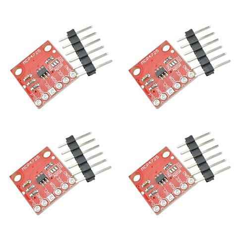 Comidox 4pcs Mcp4725 Breakout Module I2c Dac 12bit Development Board 2 7v To 5 5v Supply With