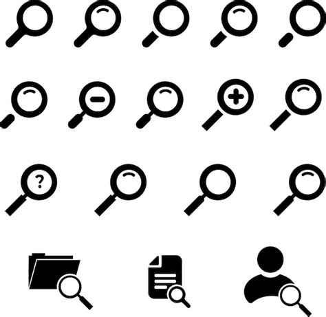 Premium Vector Several Search Icon