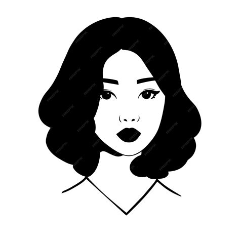 Cara De Mujer Hermosa Retrato De Una Mujer Hermosa Ilustración