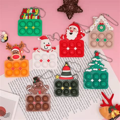 Mini Pop Bubble Toy Keychain