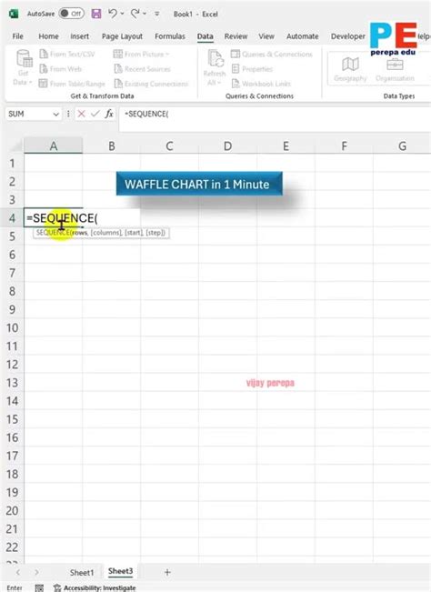 Video Vijay Perepa On Linkedin Wafflechart Exceltips Sequence
