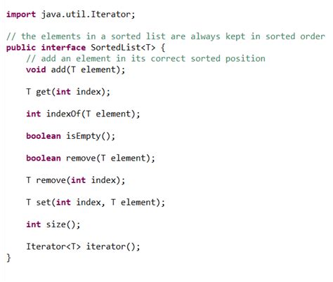 Solved Question 1 Sorted List Class In Java It Is The