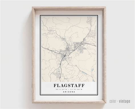 Flagstaff Az Map Print Flagstaff Arizona City Poster Personalized