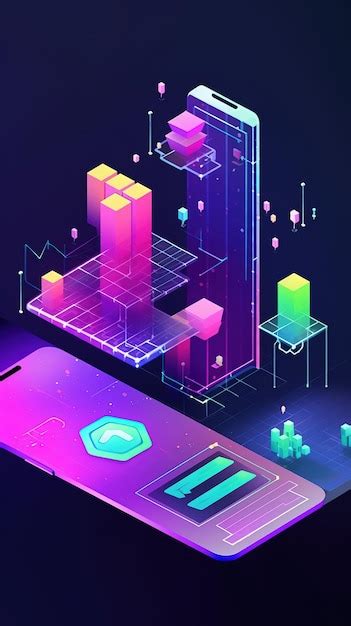 Premium AI Image Application Of Smartphone With Business Graph And