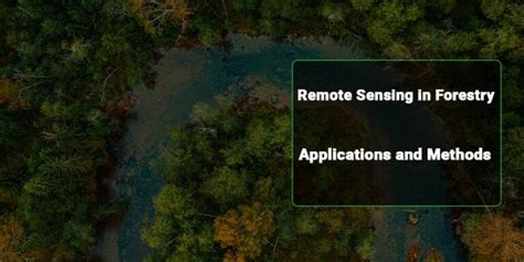 Remote Sensing In Forestry Applications And Methods