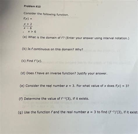 Solved Problem 10 Consider The Following Function