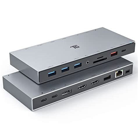 Tiergrade 15 In 1 Docking Station 4K Triple Display USB C Dock With 2HDMI DP 100W PD Charging