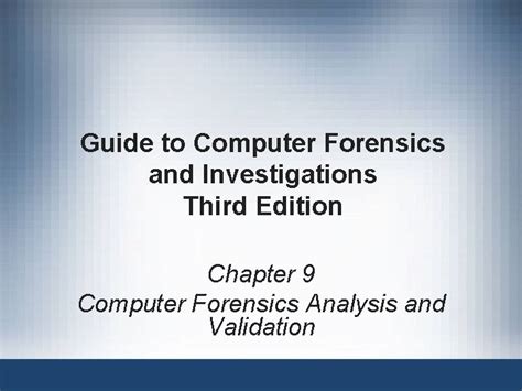 Guide To Computer Forensics And Investigations Third Edition
