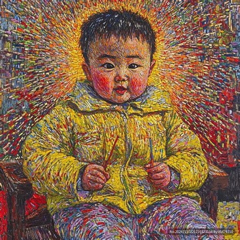 Ai创作图油画小孩 装饰画儿童油画 男孩装饰画 年画小孩 儿童方面装饰画 儿童油画 布鲁塞尔尿童于连 丙烯画人物 儿童厚涂油画肌理 年画男宝宝