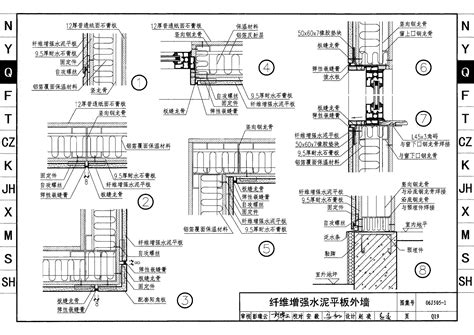 轻钢龙骨外墙纤维增强水泥平板建筑构造图集06J505 1 369D