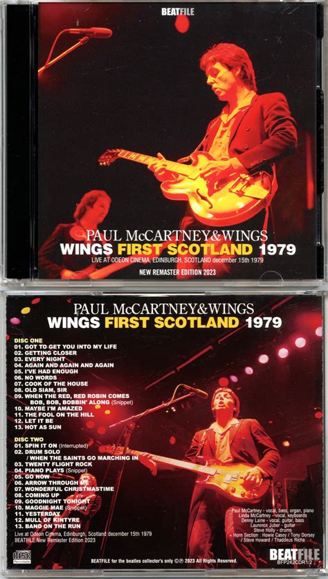 Paul Mccartney Wings First Scotland 1979 2 Cd Set 2023 Beatfile