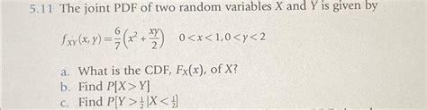 511 ﻿the Joint Pdf Of Two Random Variables X ﻿and Y