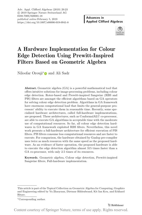 A Hardware Implementation For Colour Edge Detection Using Prewitt