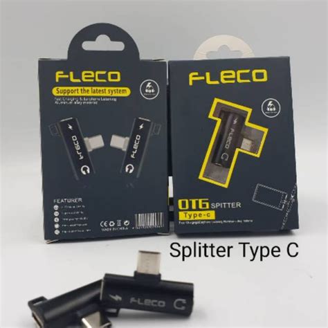 Jual Splitter Type C Otg Sambungan Headset Type C Jack Audio 3 5mm Splitter Usb C Original Fleco