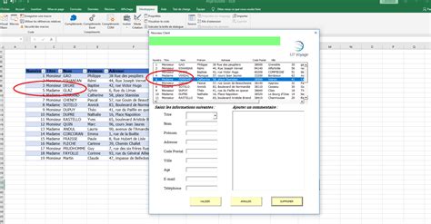 ListBox Liste de données Excel